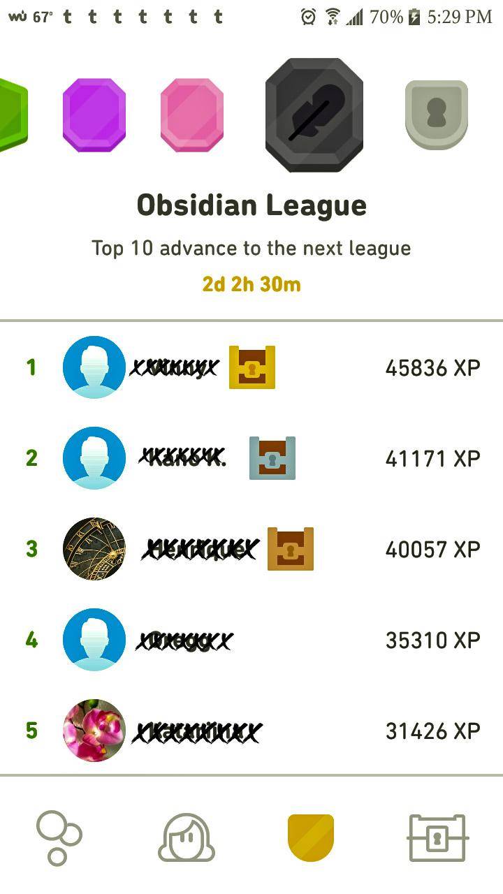 Obsidian League leaderboard. People are wildly stomping over each other trying to get into the ...