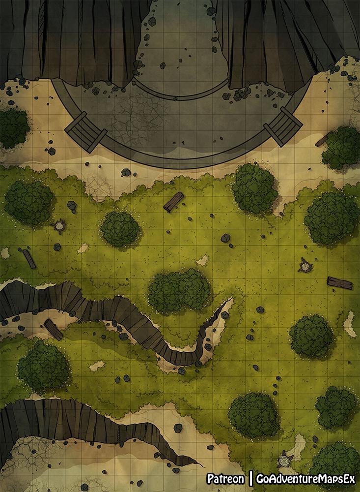 [OC][Art] Cliff Passage Battle Map 22x30 | Scrolller