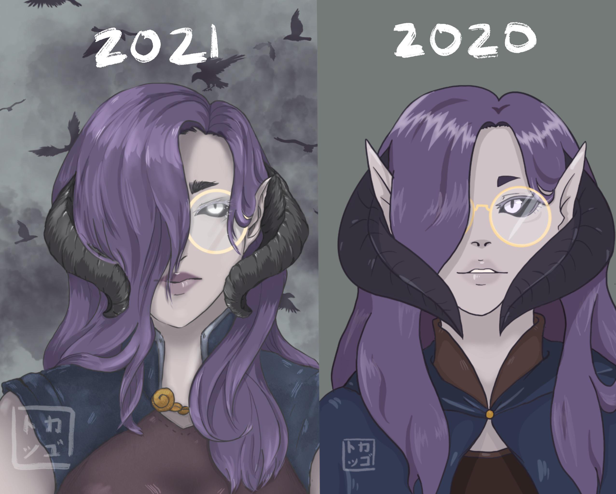 [OC] [ART] Redraw Tiefling Warlock | Scrolller