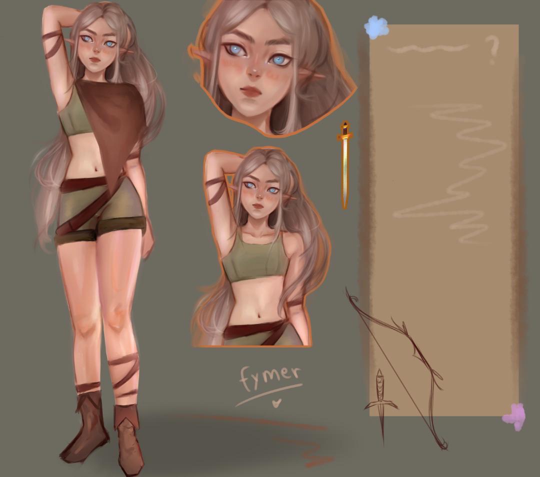[OC] character concept by me, any name suggestions? Haha (I’m open for commissions btw) | Scrolller