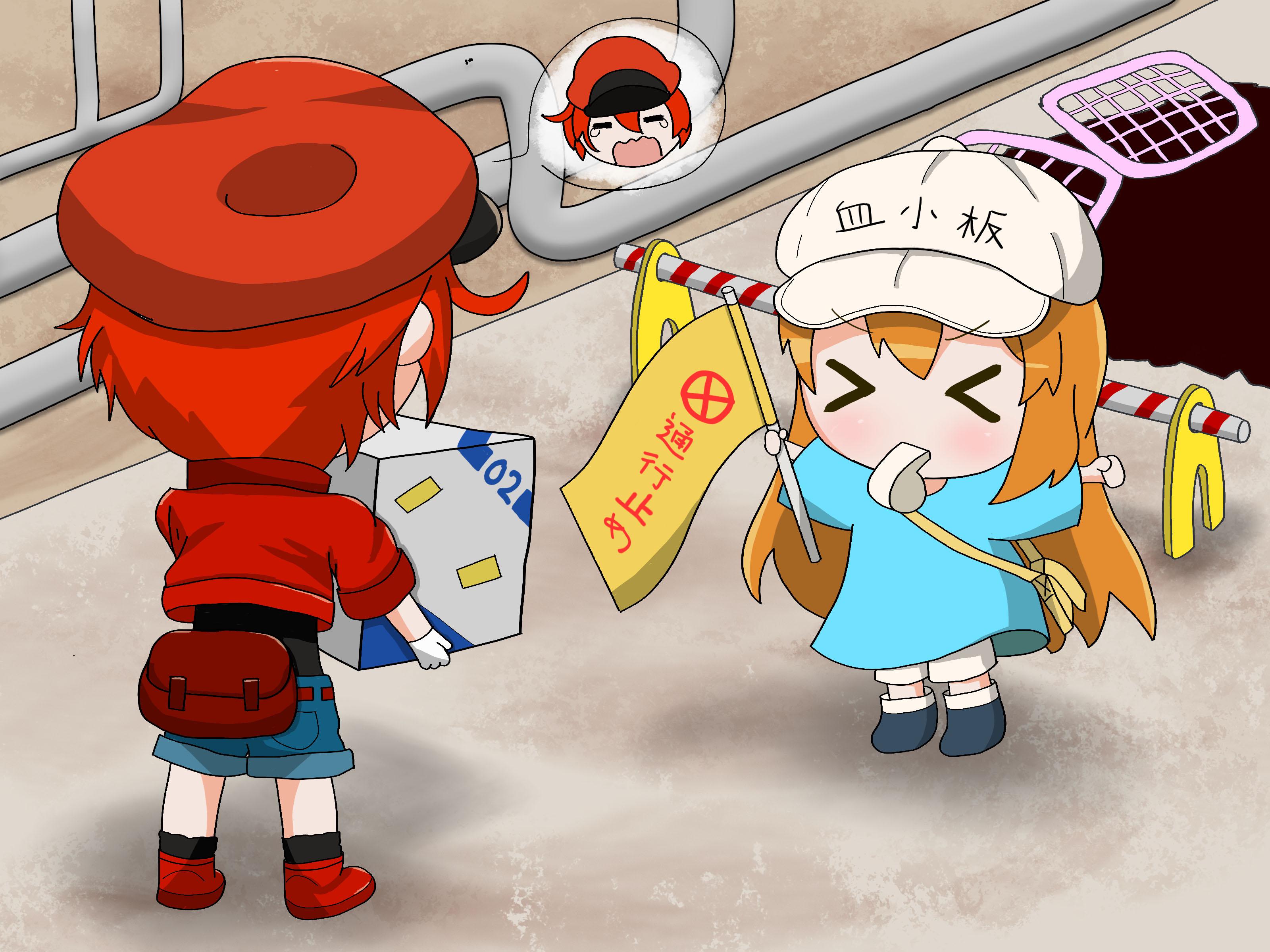 [OC] Chibi drawing practice, AE-3803 and Platelet | Scrolller