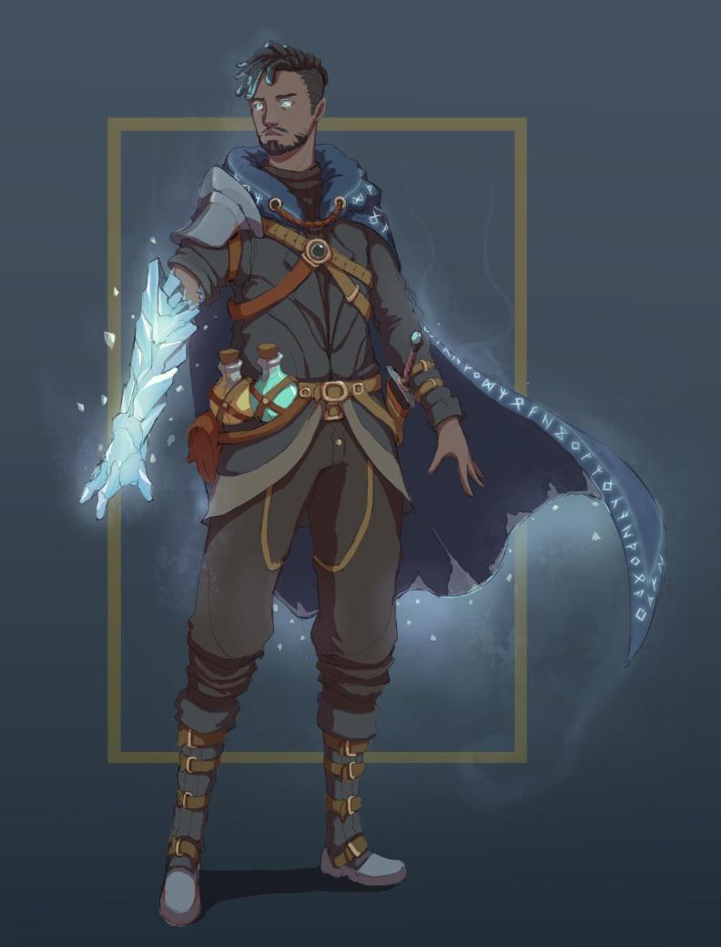 [OC] Commissioned art for my human frost mage Rimardo (repost) | Scrolller