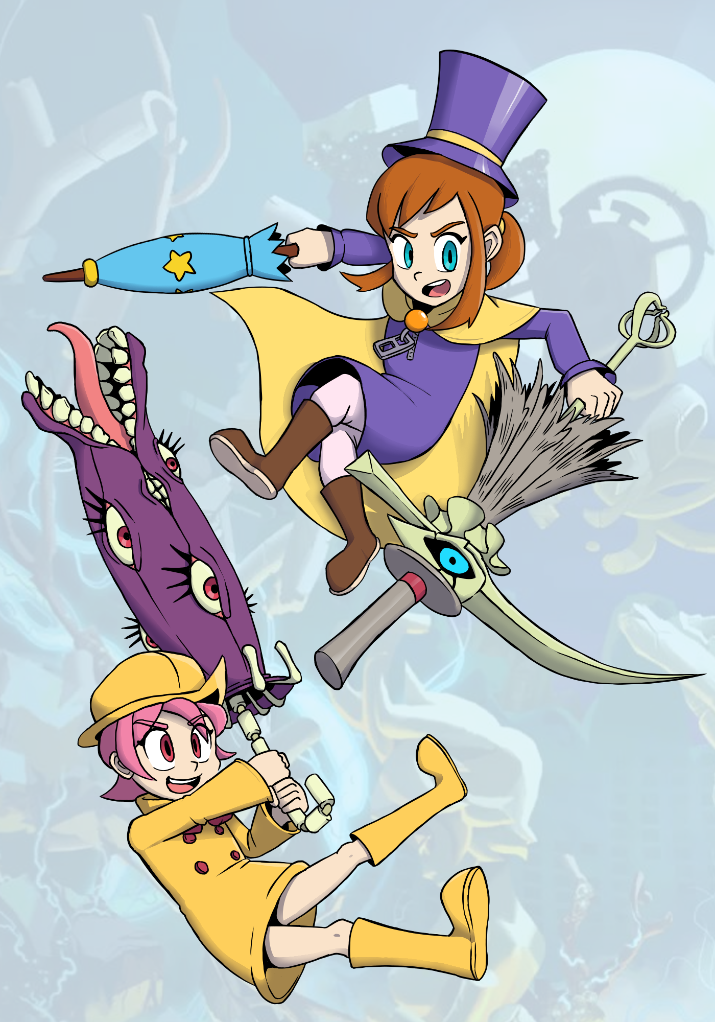 [OC, Crossover] Umbrella and her new playmate, Hat Kid! | Scrolller