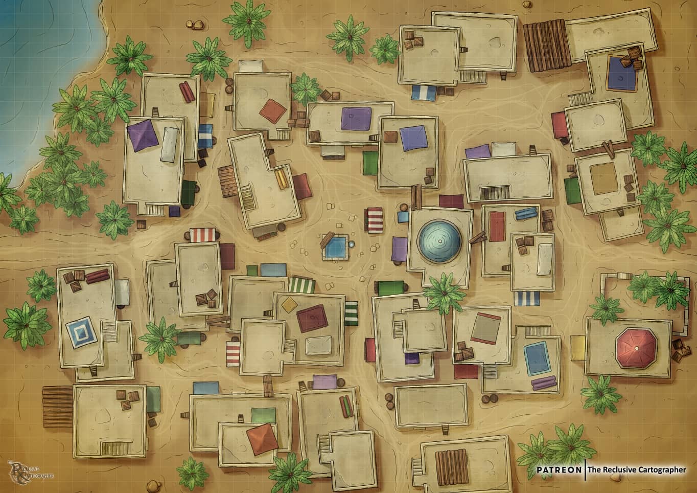 [OC] Desert Village Battlemap | Scrolller