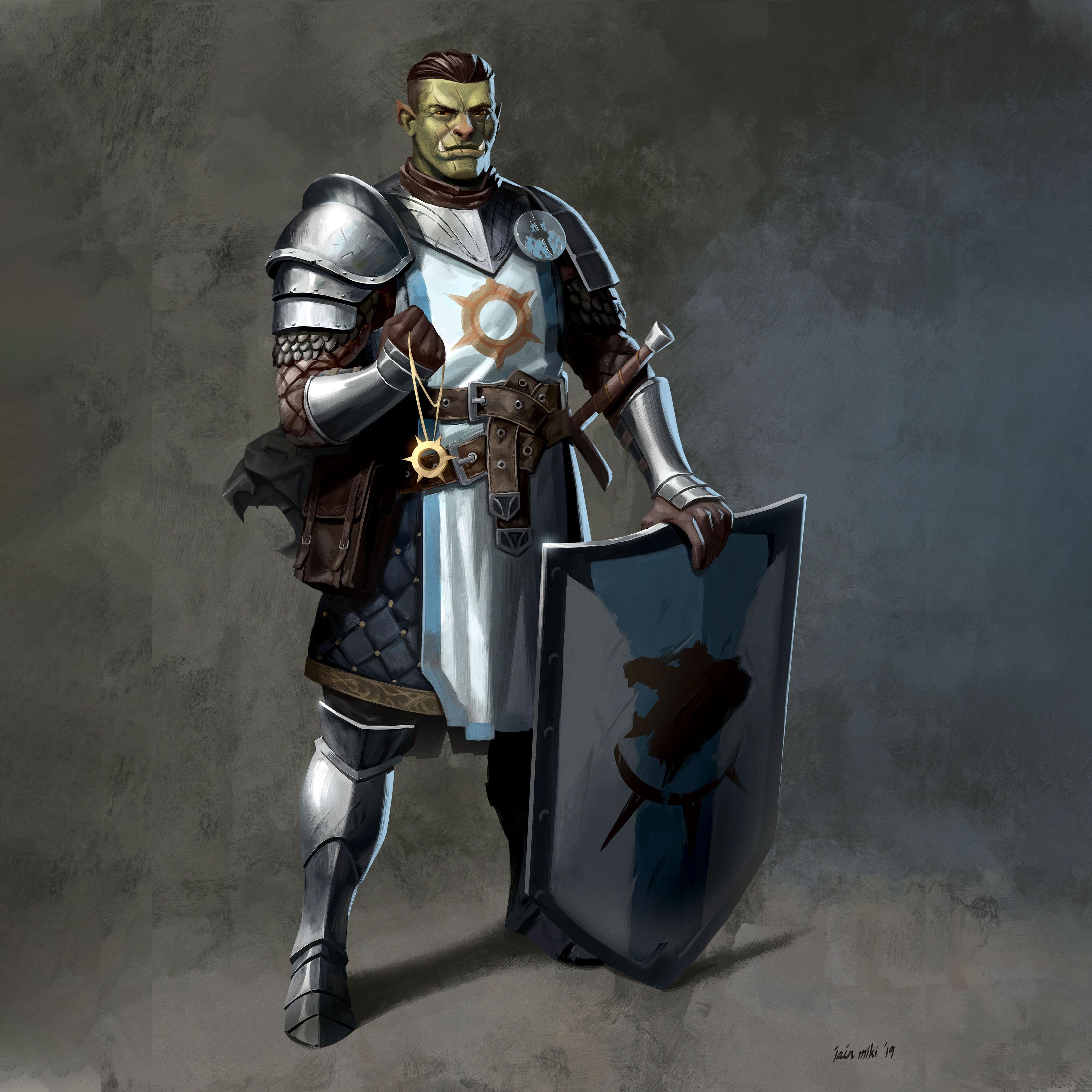 [OC] DnD Half Orc Paladin. Commission. | Scrolller