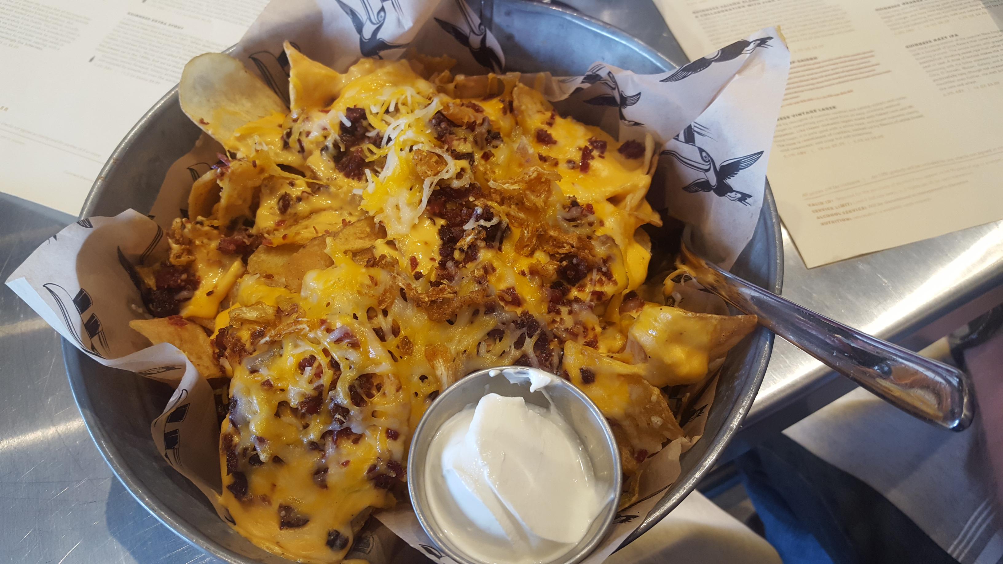 [OC] Open Gate Nachos (corned beef and Guinness Blonde cheese) from the Guinness Open Gate ...