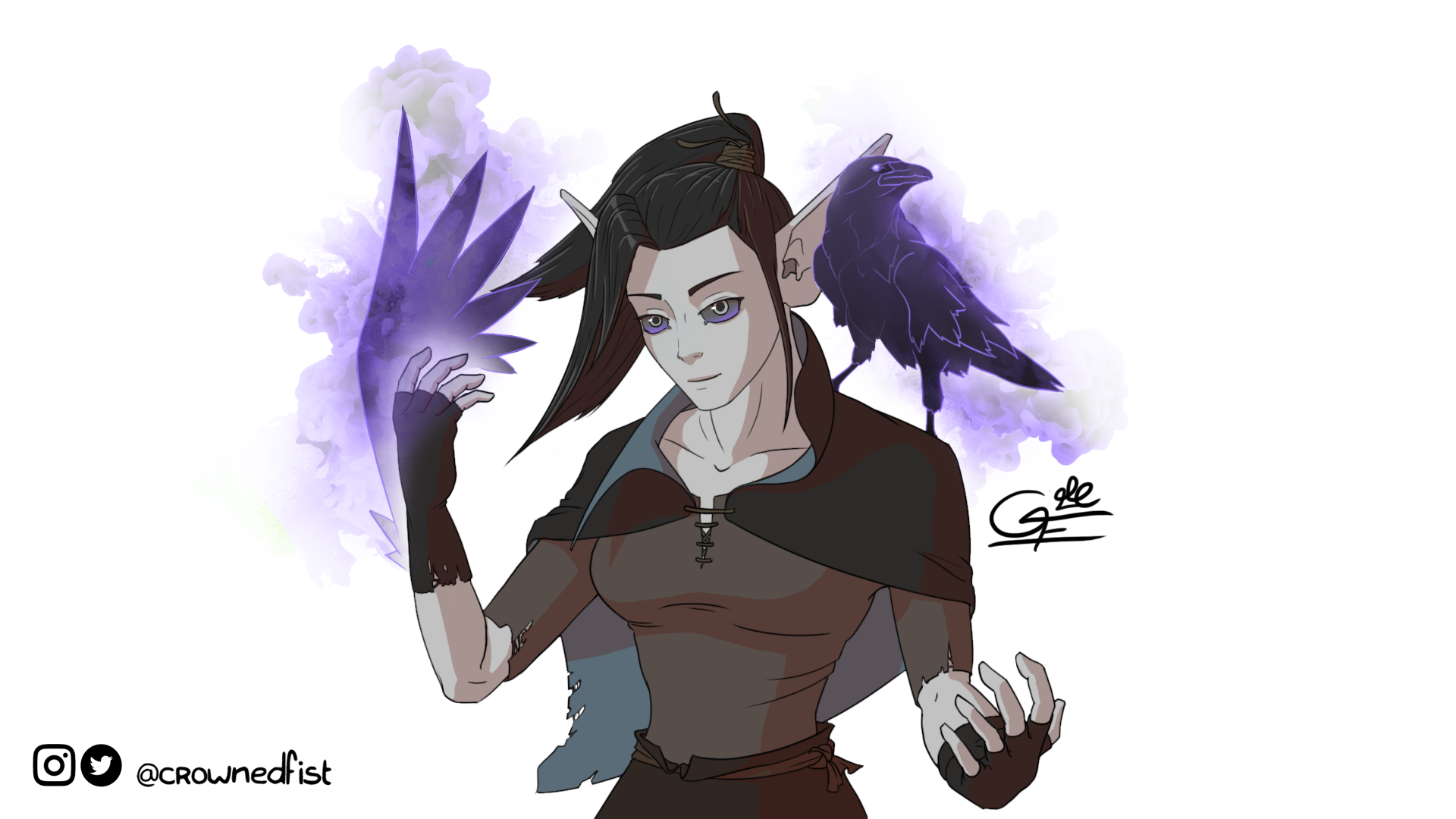 [OC] Shadar'Kai Elf, Rogue Inquisitive/Warlock of the Raven Queen (DnD 5e) | Scrolller