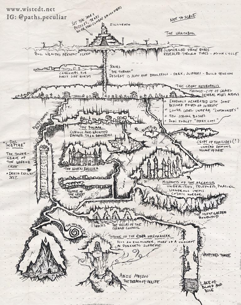[OC] Underground Necropolis vertical map | Scrolller