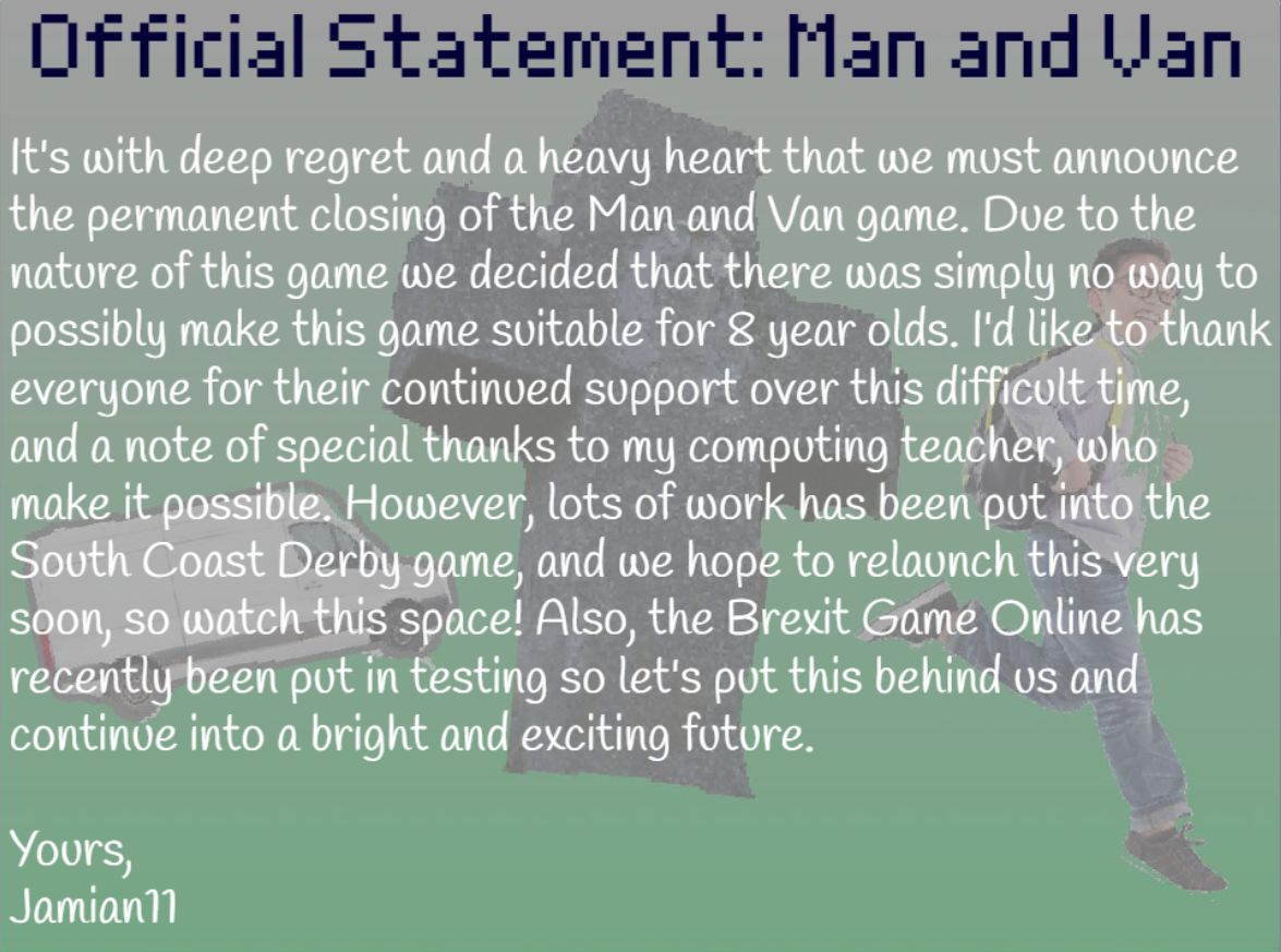 Official Statement: Man and Van | Scrolller