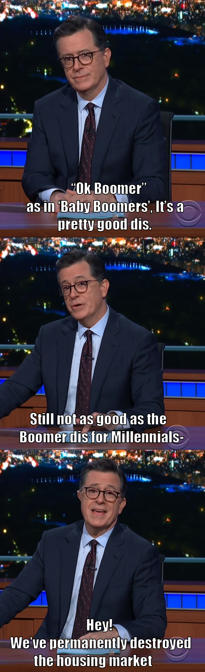 Ok Boomer- Steven Colbert | Scrolller