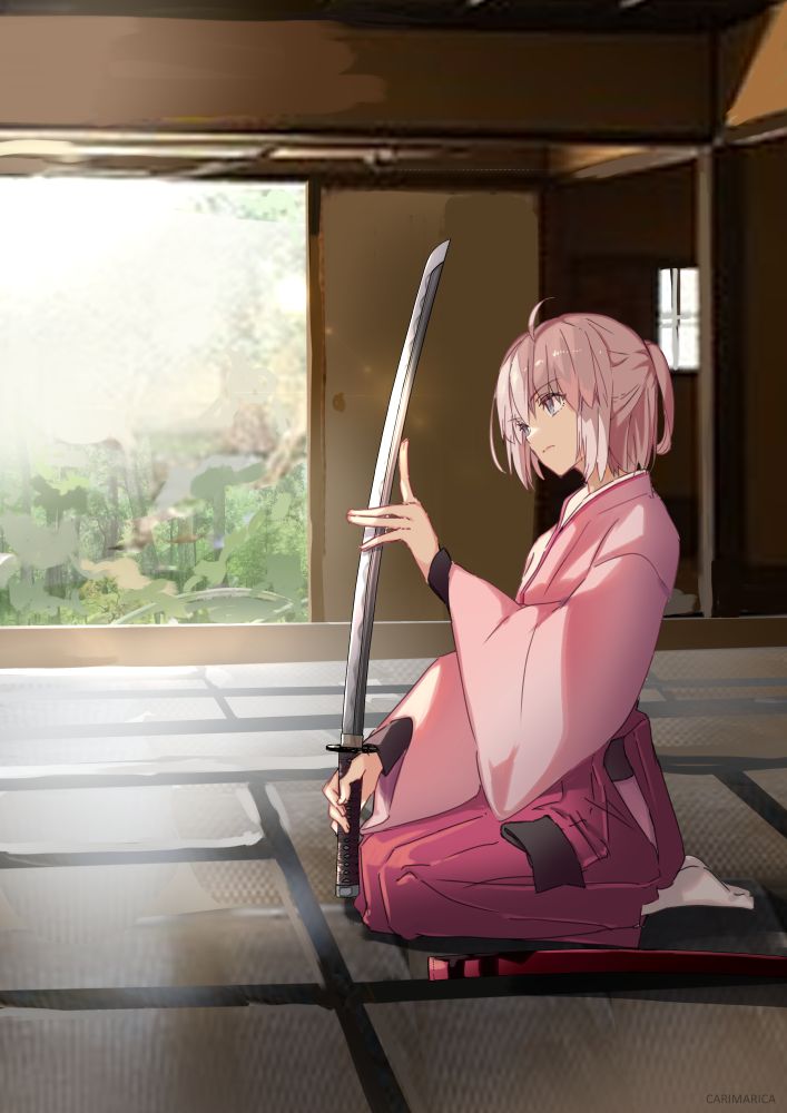 Okita Examining Her Blade | Scrolller