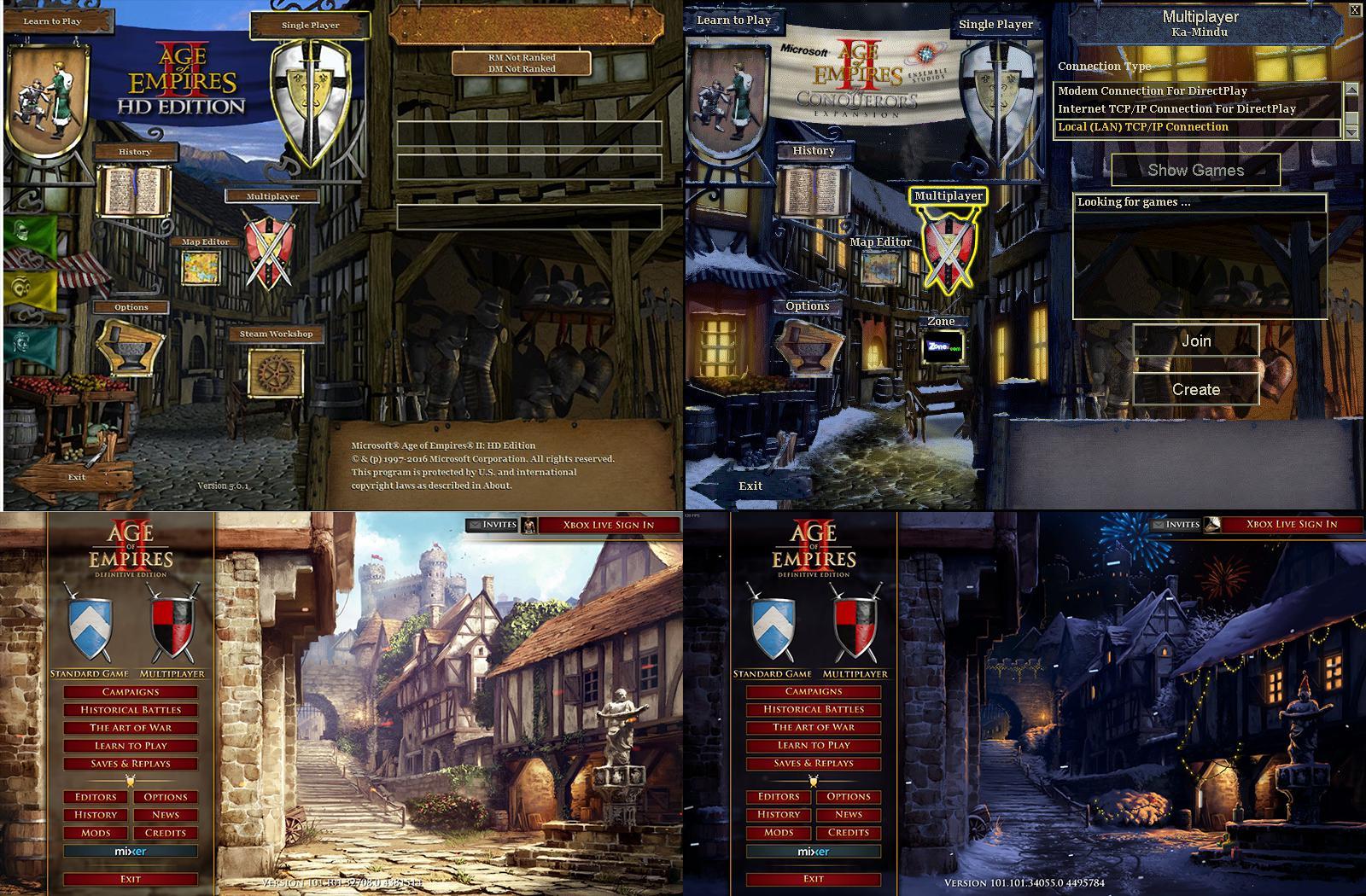 Old and new main menus comparison | Scrolller