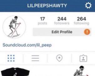 Old screenshot of Peep’s insta | Scrolller