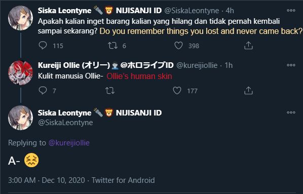 Ollie being savage (Rough translation, feel free to give a more accurate one) | Scrolller