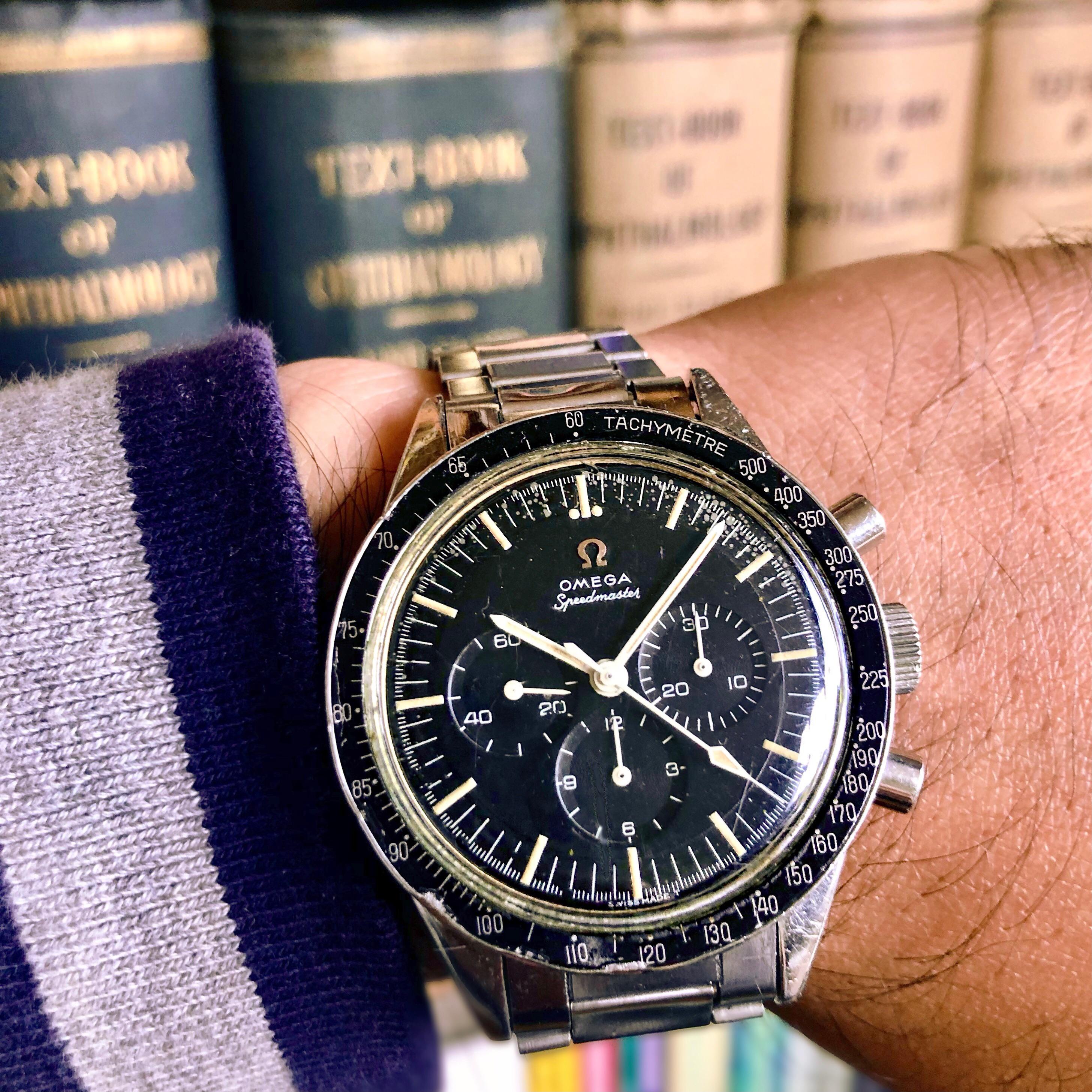 [Omega Pre-Professional Speedmaster 'Ed White', 105.003-65, Steel, Dec 1967]. | Scrolller