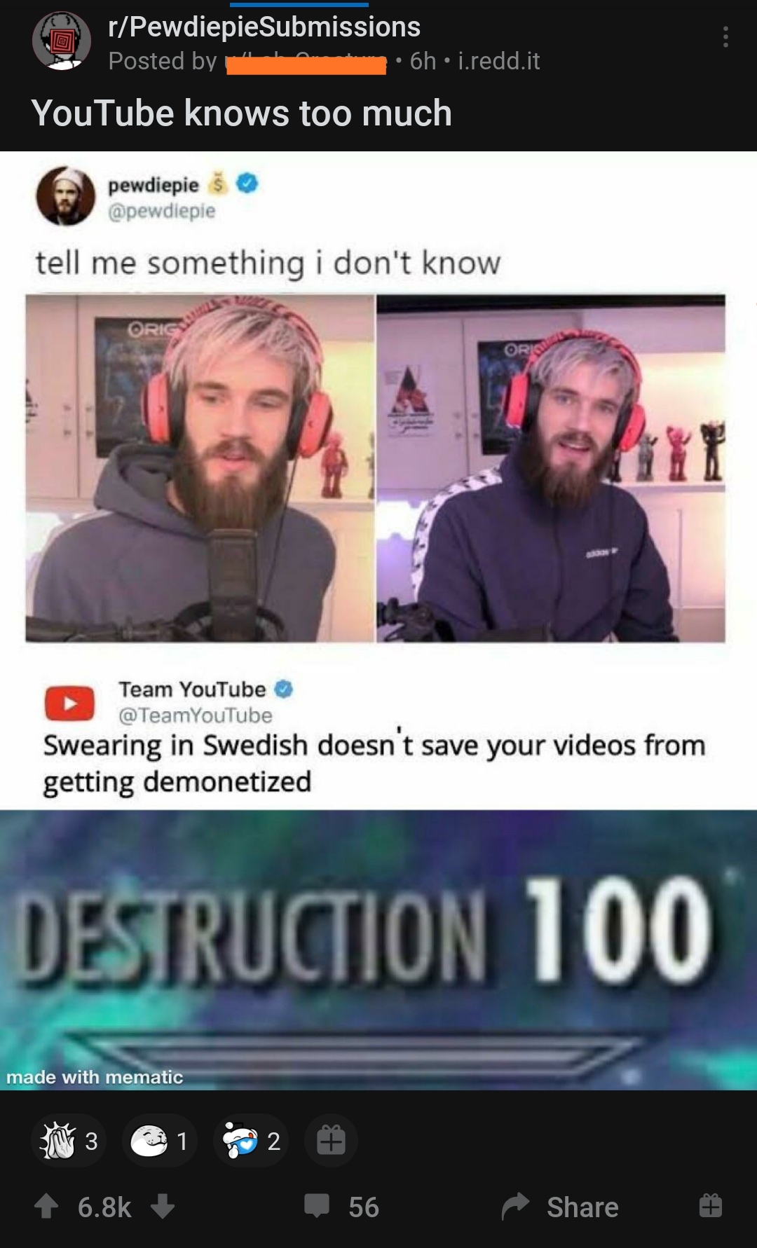 OMG !!😢😢😭😭😭😭😭 Pewds got DESTROYED!!😢😢😢😭 | Scrolller