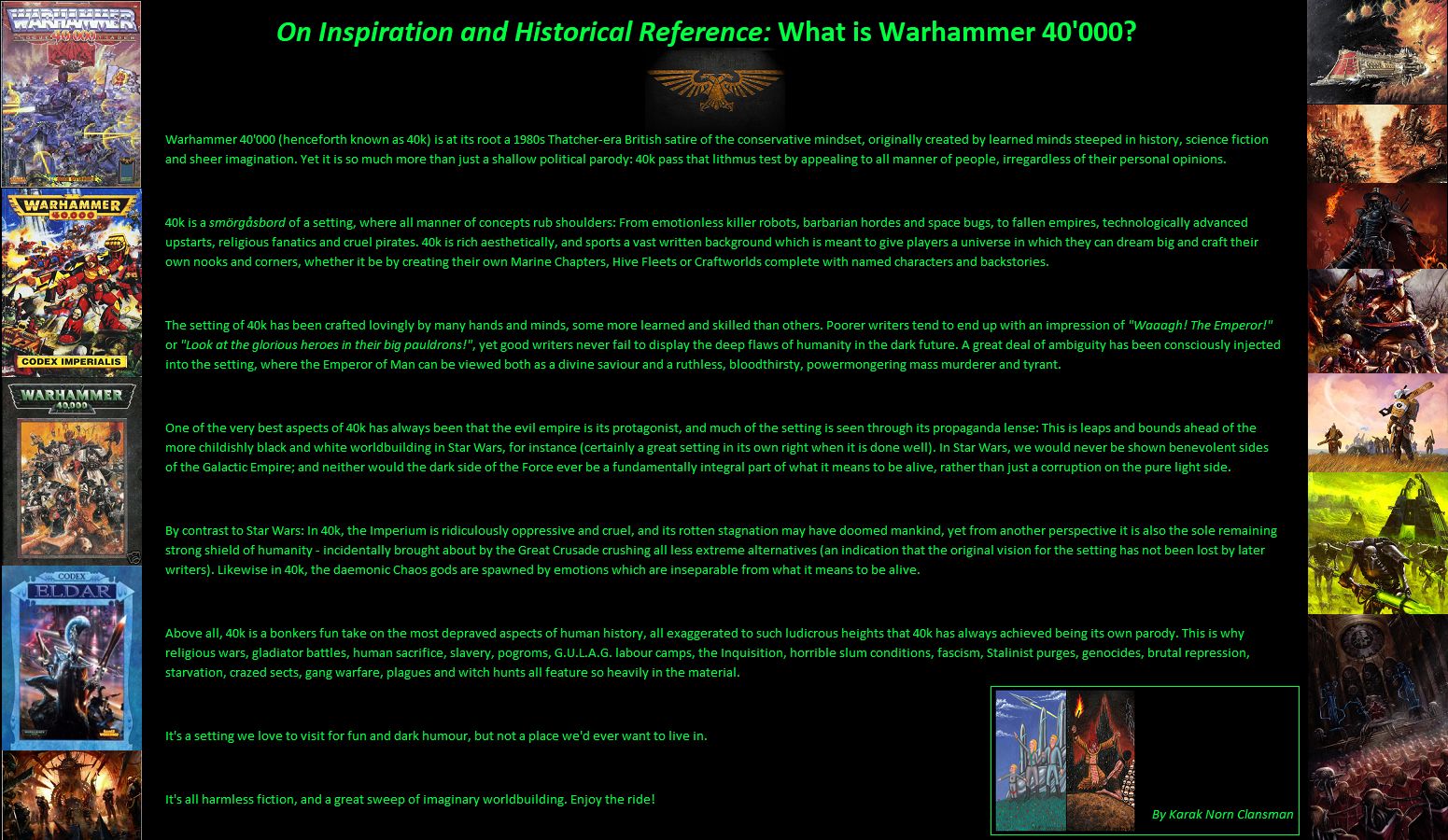 On Inspiration and Historical Reference: What is 40k? | Scrolller