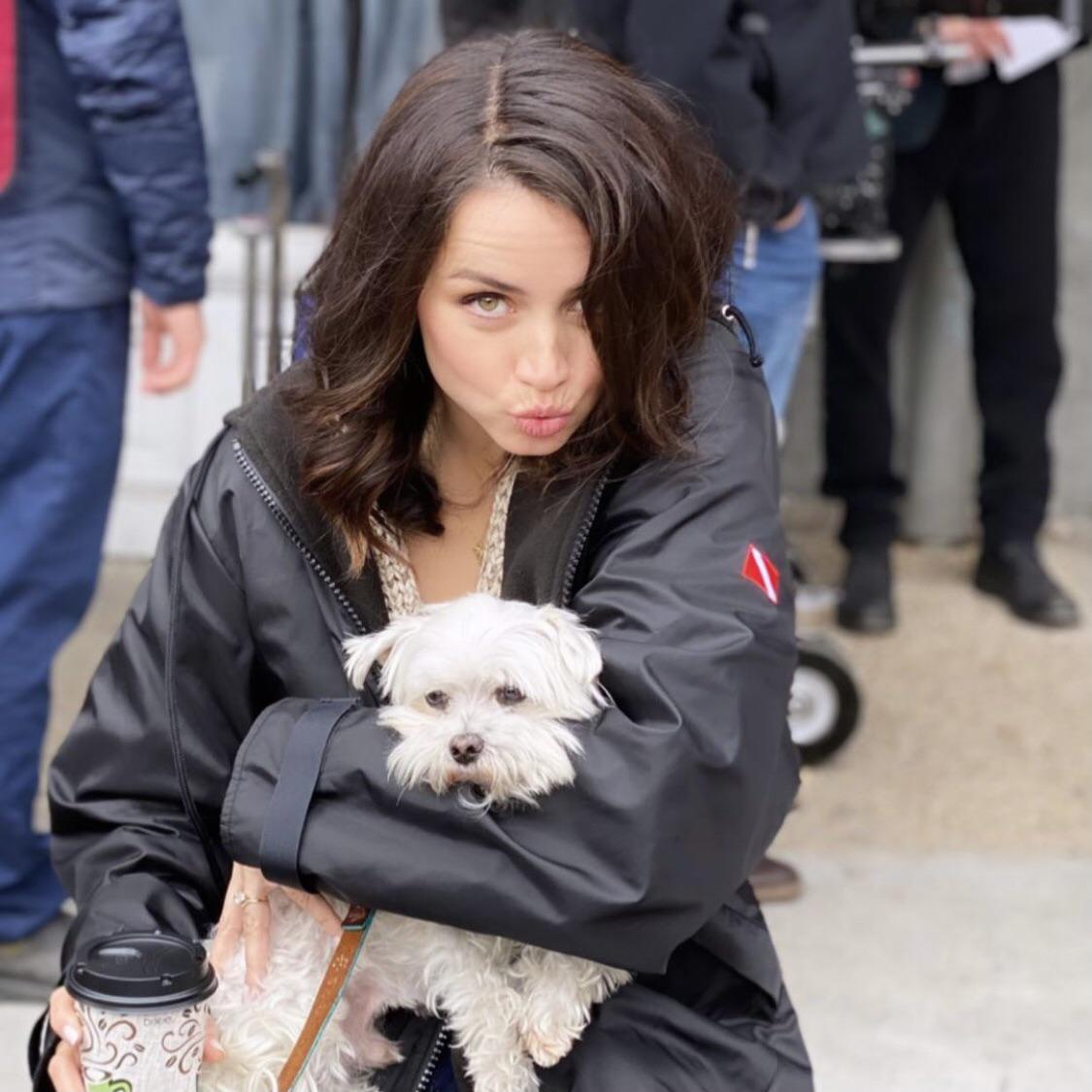 On set with her puppy | Scrolller