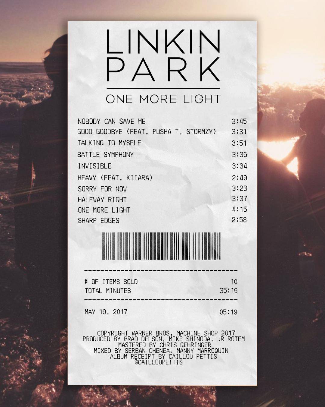 One More Light Album Receipt | Scrolller