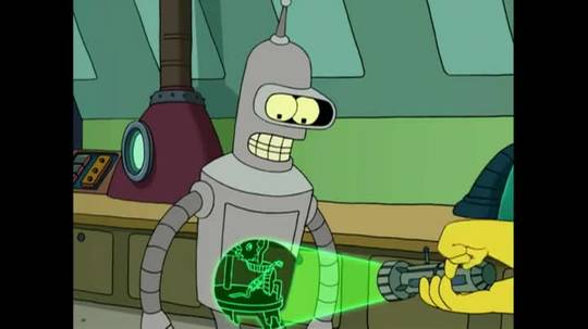 One my favorite shots. Bender's subtle color change after he starts to feel better. | Scrolller