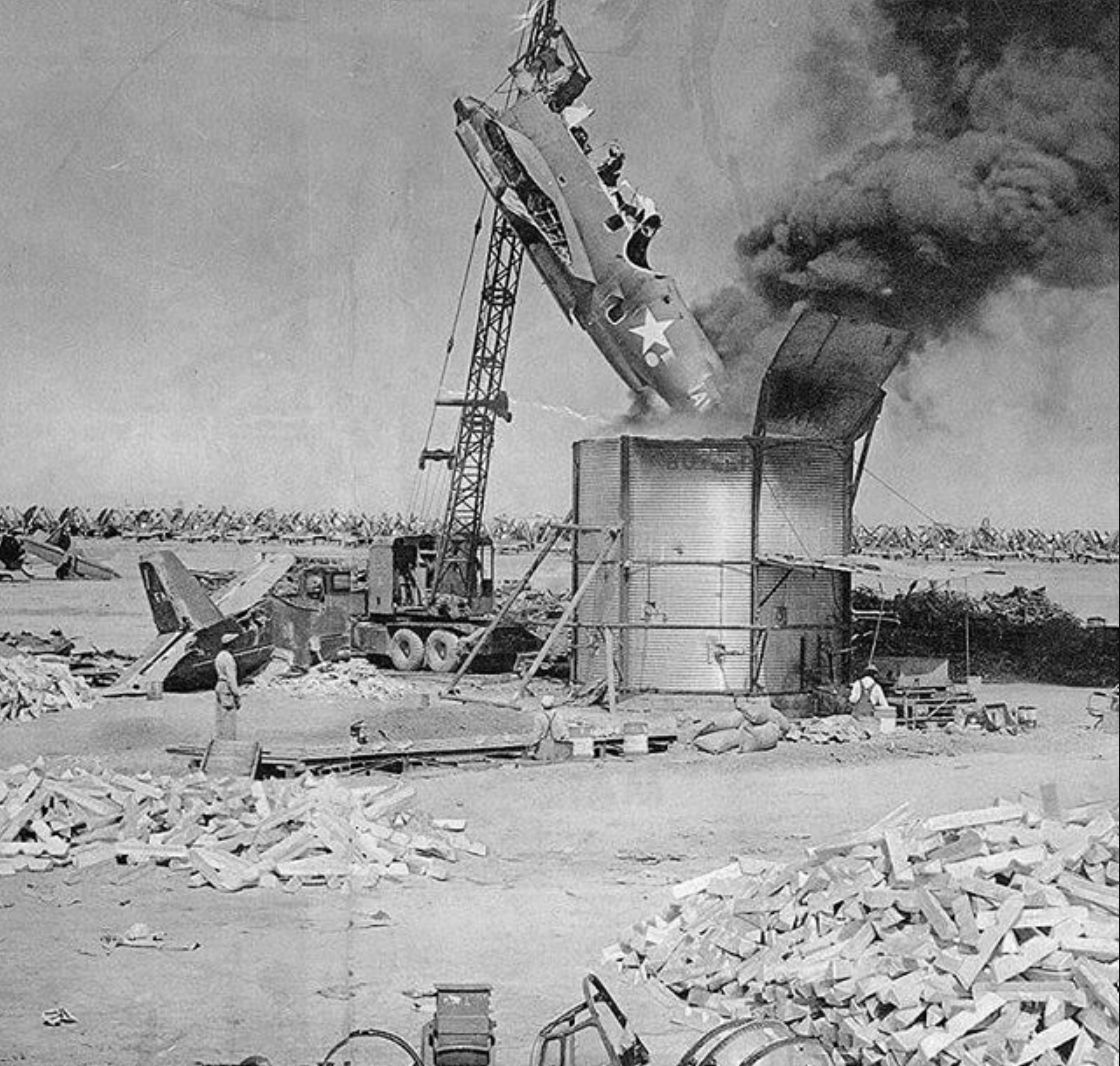 One of the saddest pictures I have seen, a Grumman Avenger last trip ...