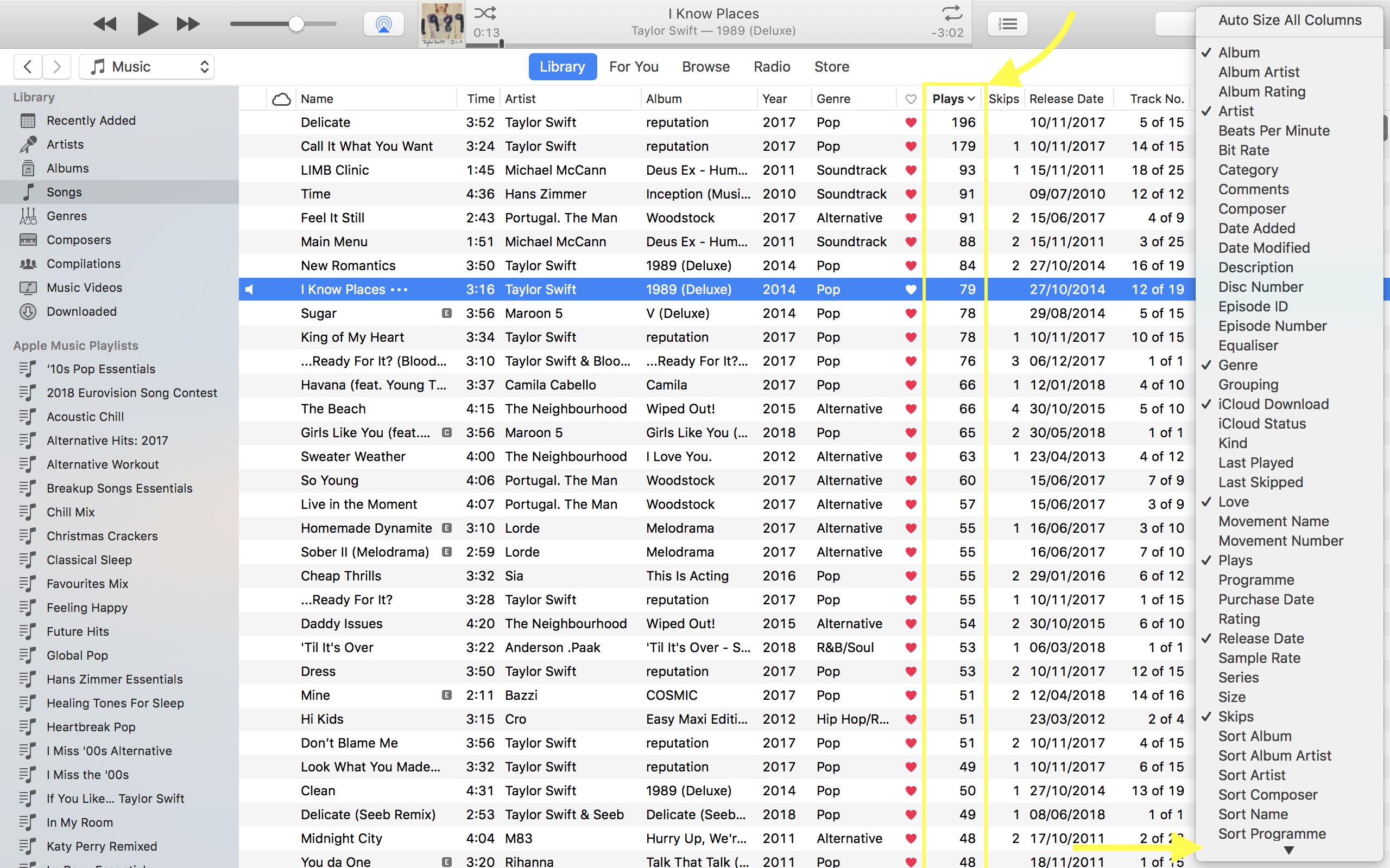 One reason I'm not going back to Spotify. Love being able to see stats like personal play counts ...