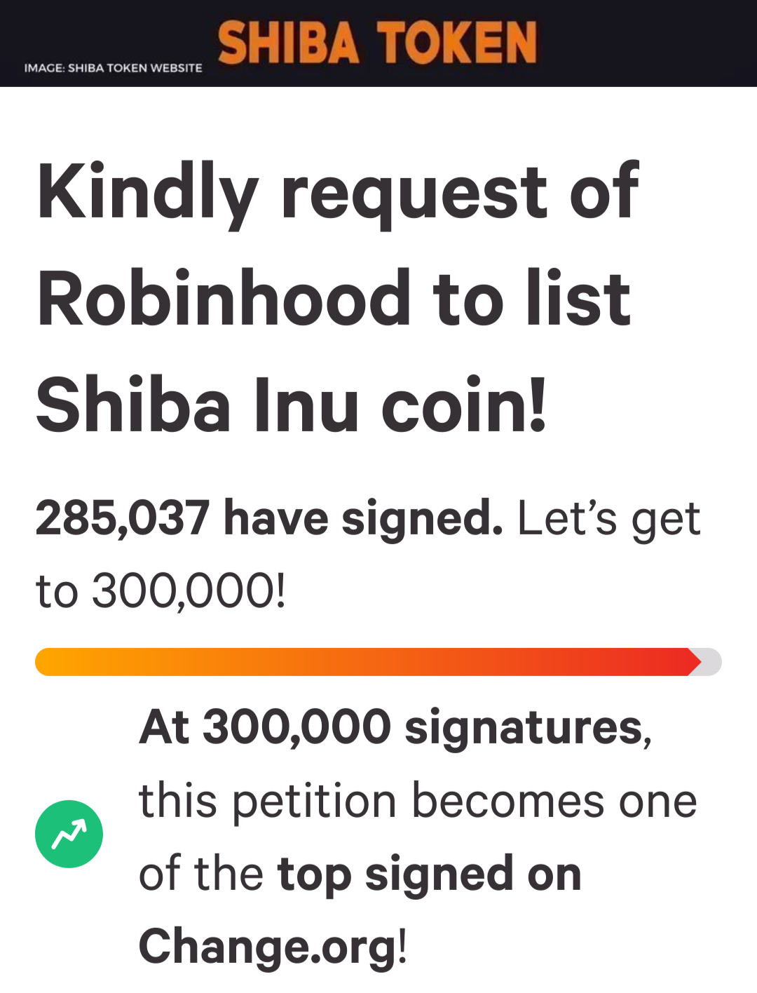 Only 15,000 signatures left! | Scrolller