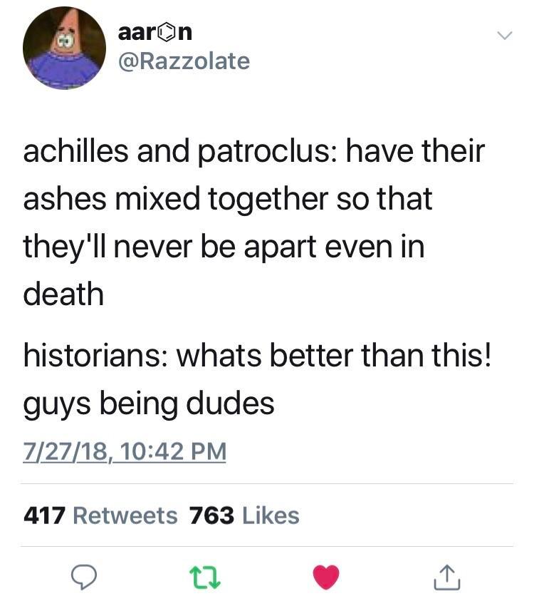 Opinions on the relationship of Achilles and Patroclus? | Scrolller