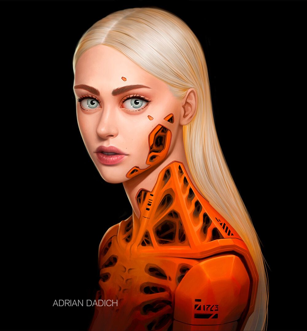Orange Cyborg by Adrian Dadich | Scrolller