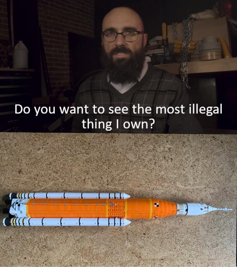 Orange Lego Rocket Bad | Scrolller