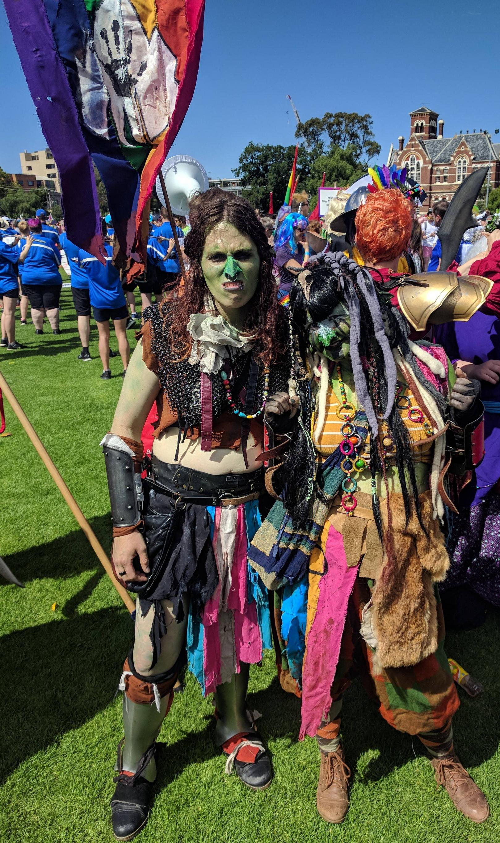 Orc & goblin at our pride parade | Scrolller