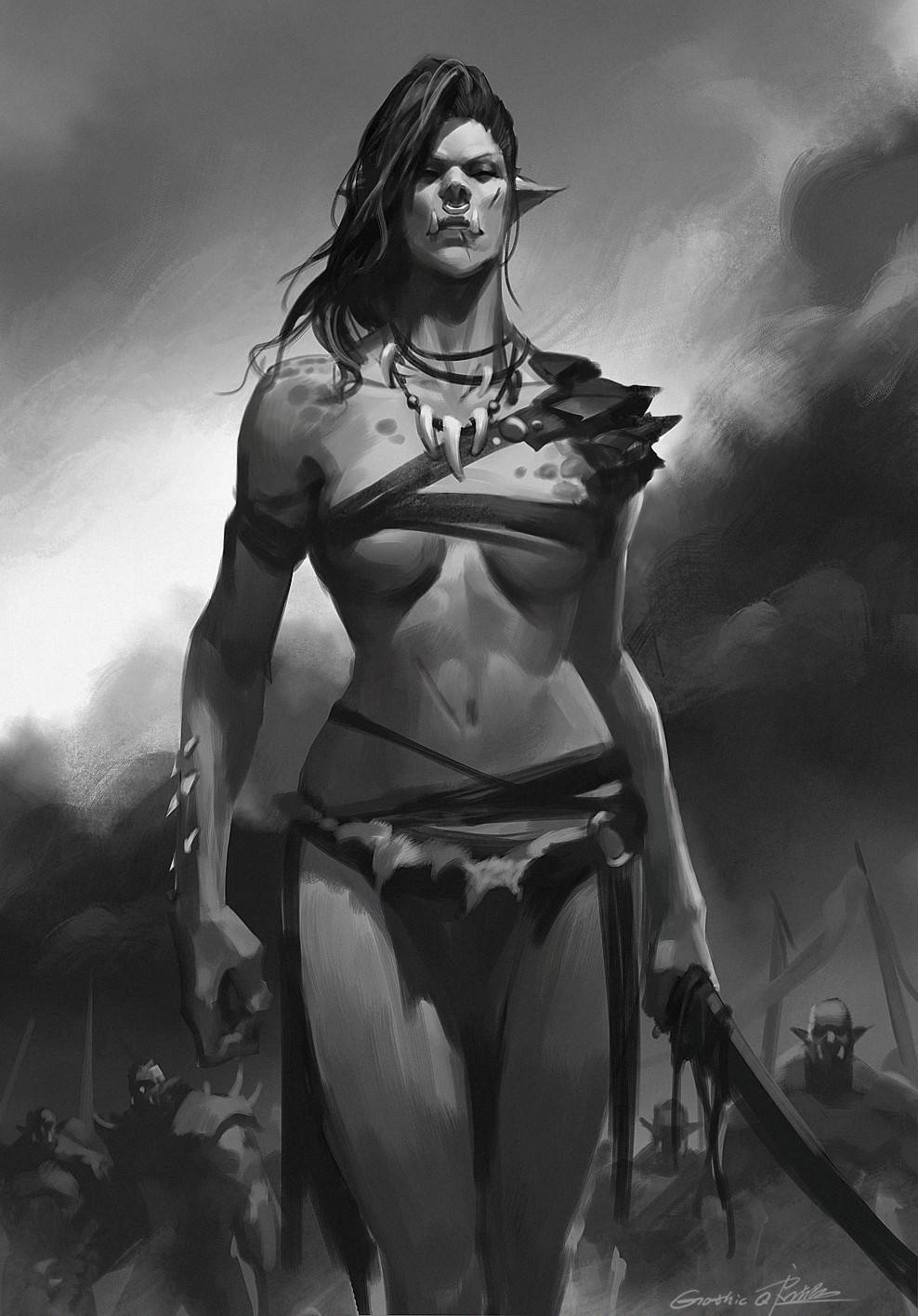 Orc Lady by Qichao Wang | Scrolller