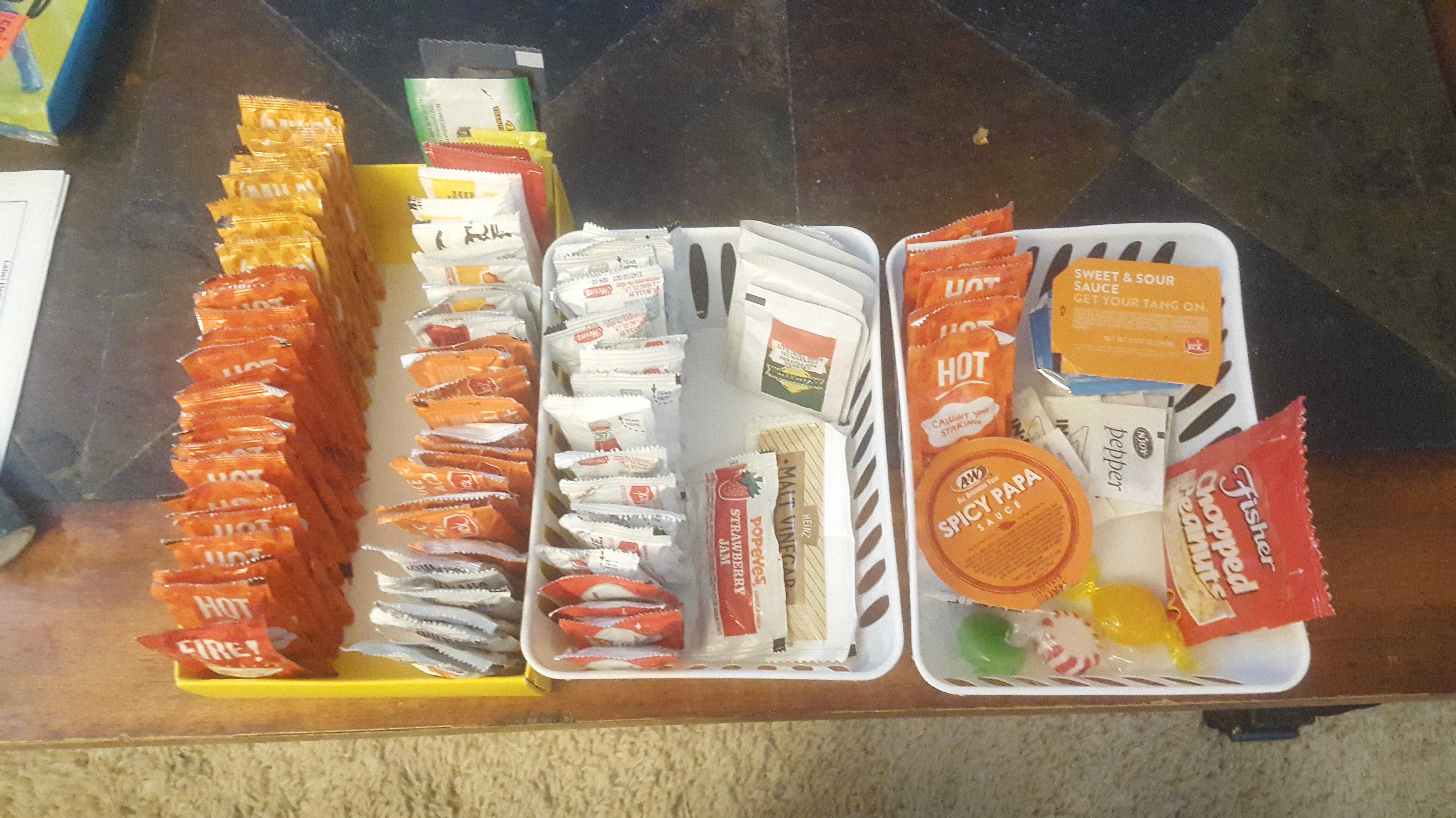 Organized the take-out packet drawer bins | Scrolller