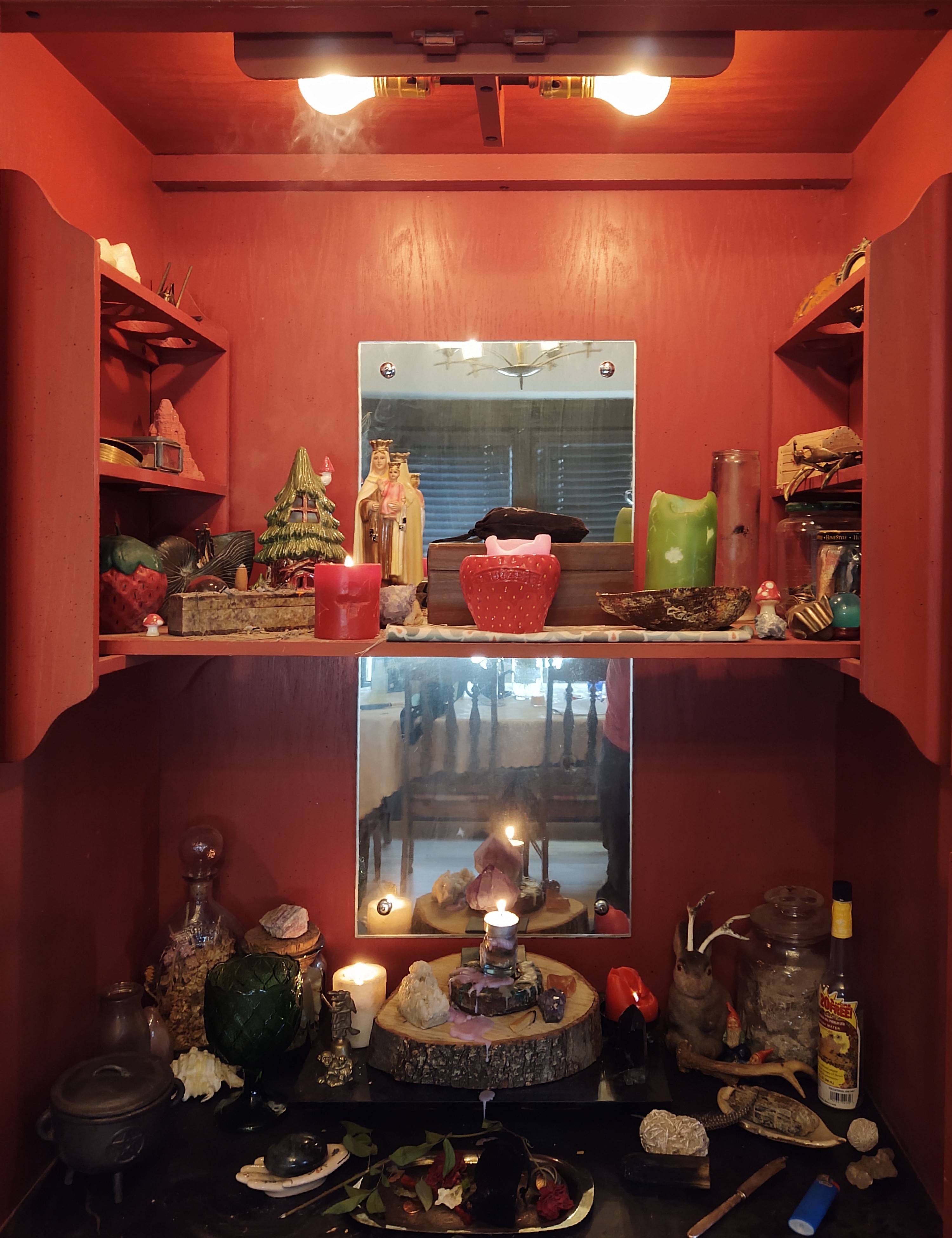 Our altar all lit up for the Lunar Eclipse | Scrolller