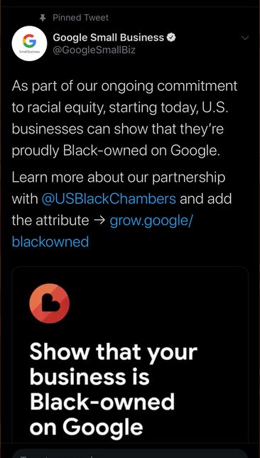 Our country is SO racist that Google thinks identifying black-owned businesses is a capital idea ...