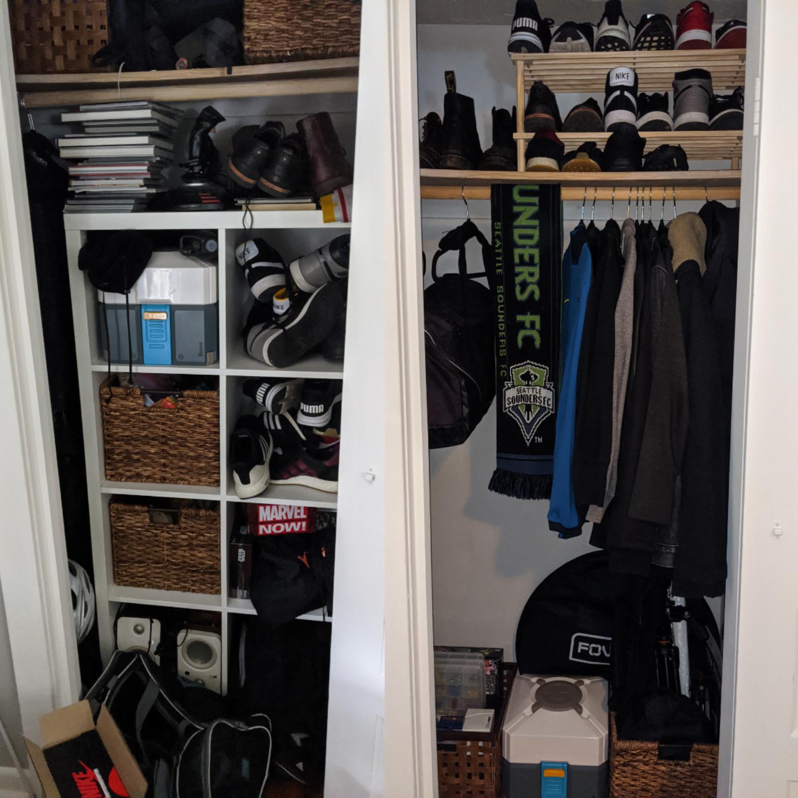 Our office closet, before and after. | Scrolller
