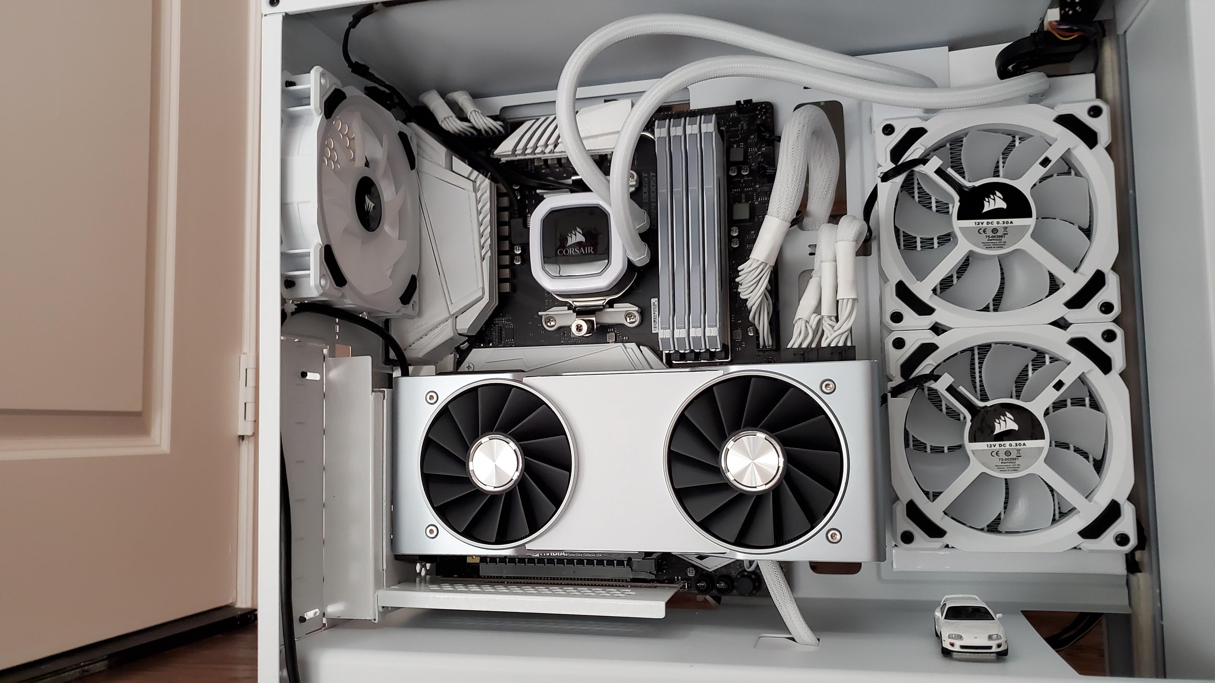 Painted Motherboard, GFX and Vertical mount to better match the rest of the build | Scrolller