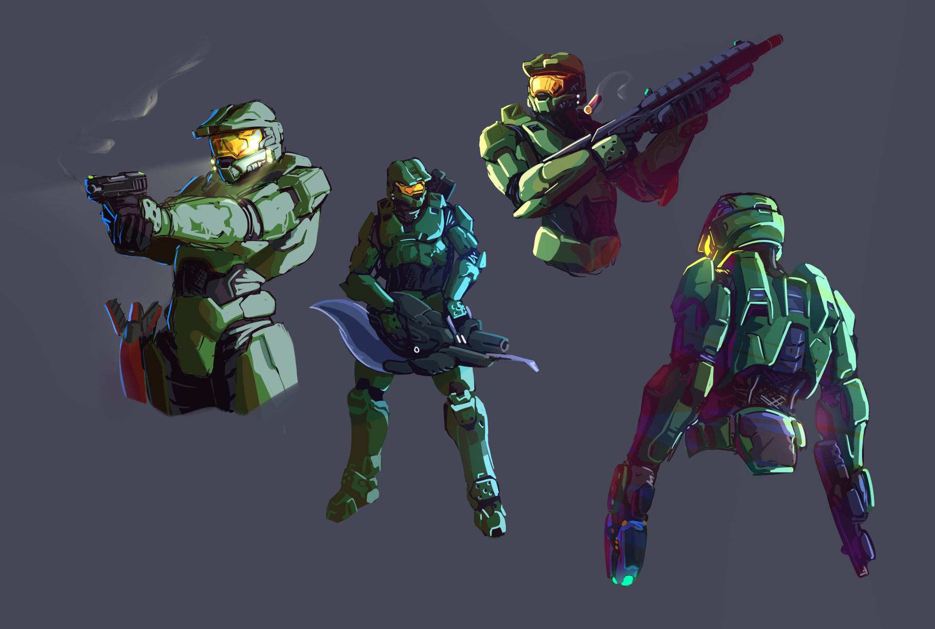 Painting Practice - Master Chief by Ruben Menzel | Scrolller