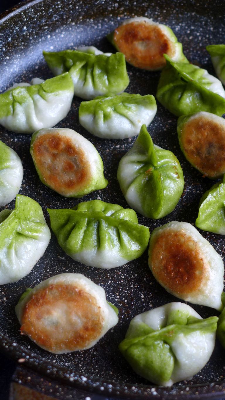 Pan-fried Vegetarian Dumplings / Potstickers | Scrolller