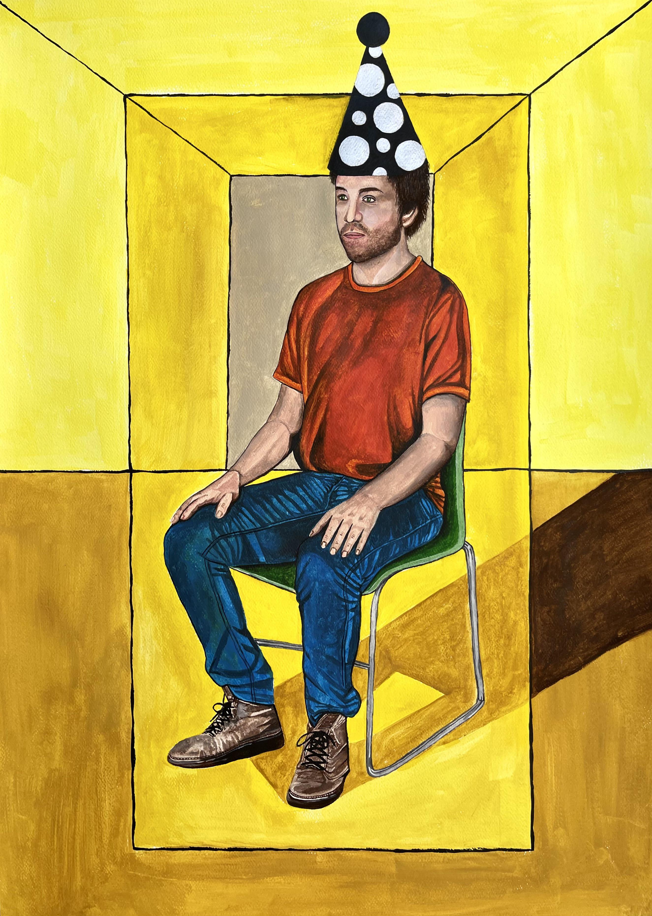 Paper Hat, gouache on paper, A1, 2021 | Scrolller