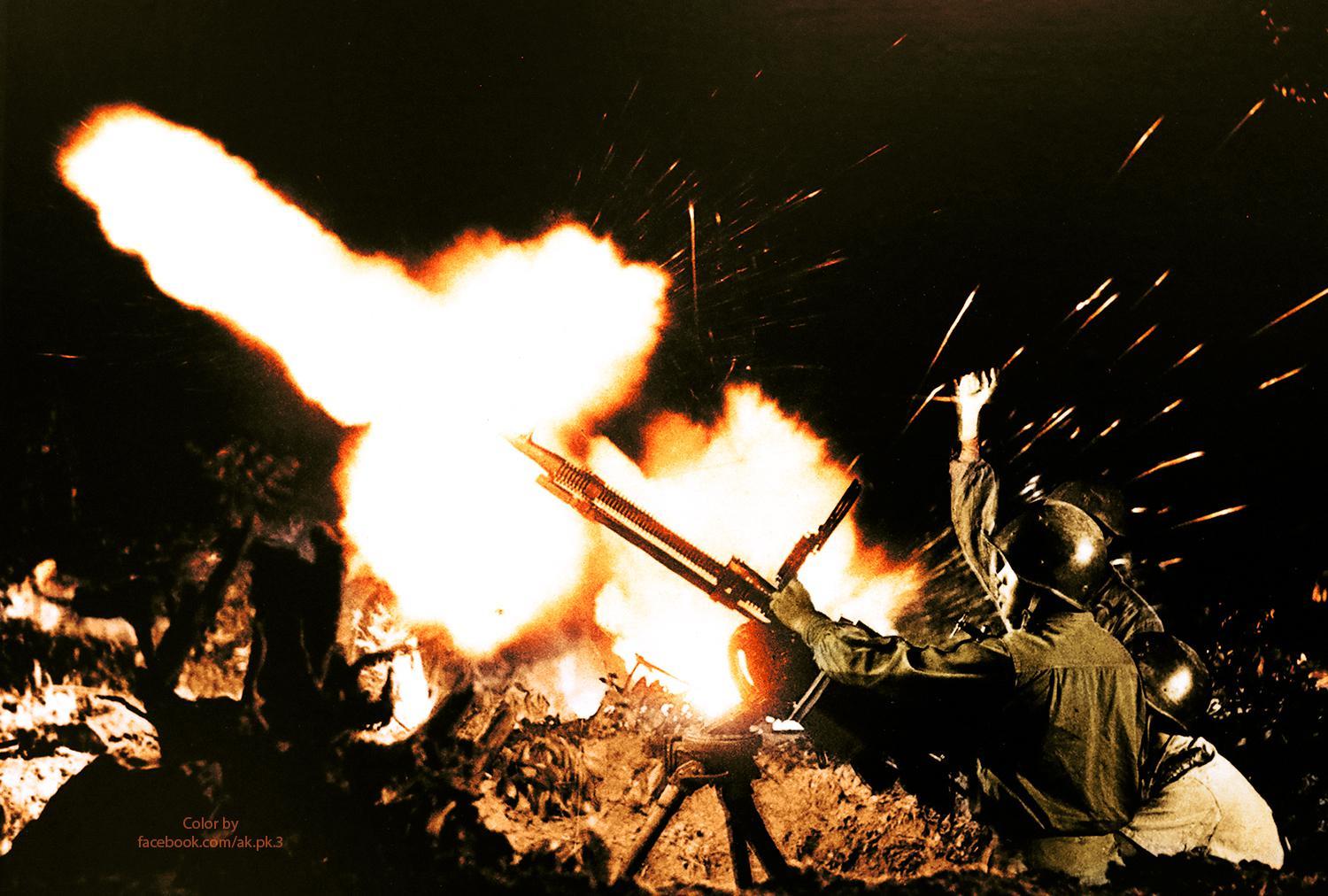 PAVN's DShk machine gun crew in a battle [colorized] | Scrolller