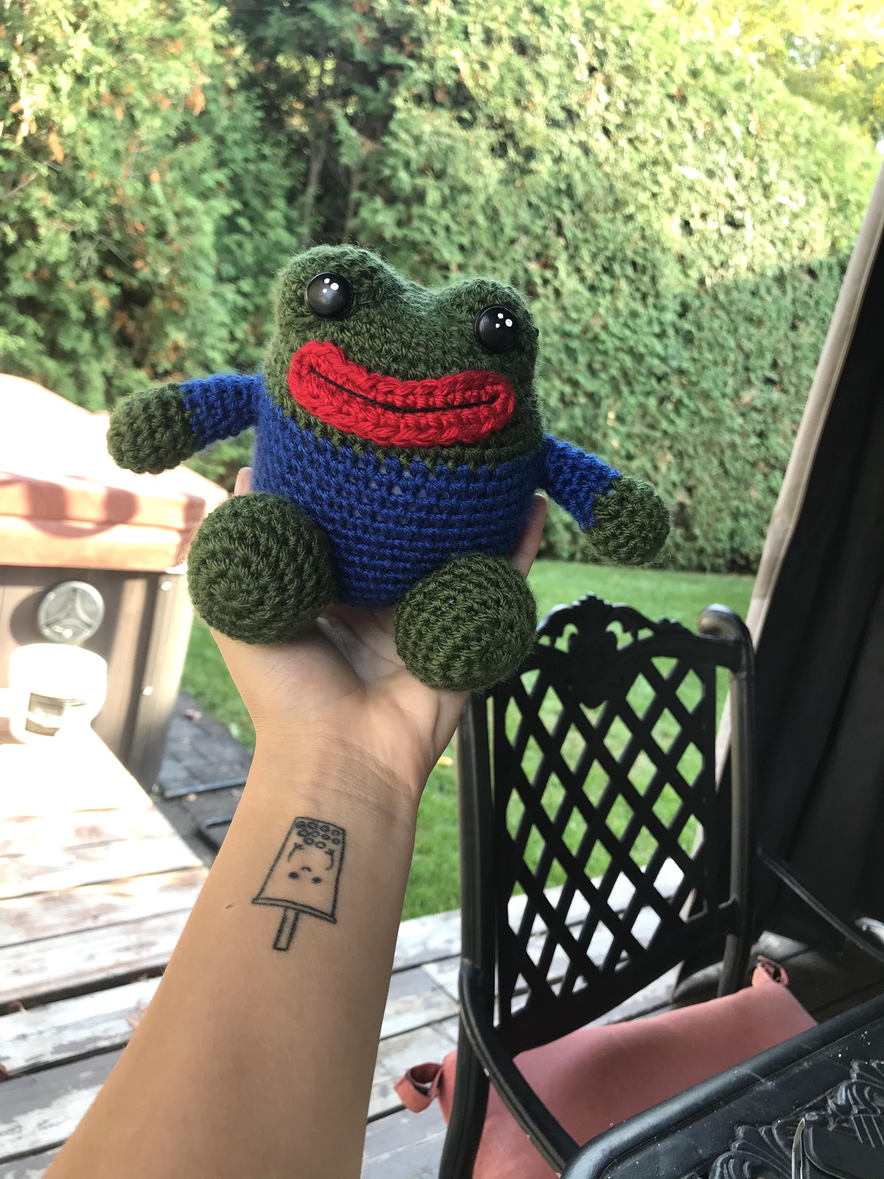 Peepo pog wow. Homemade crochet plushie. | Scrolller