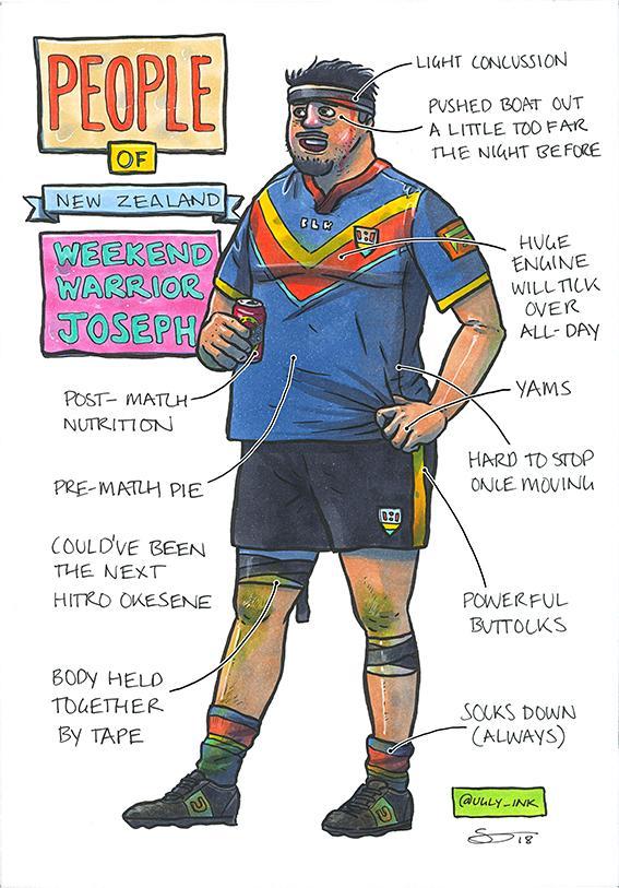 People of New Zealand: Weekend Warrior Joseph | Scrolller