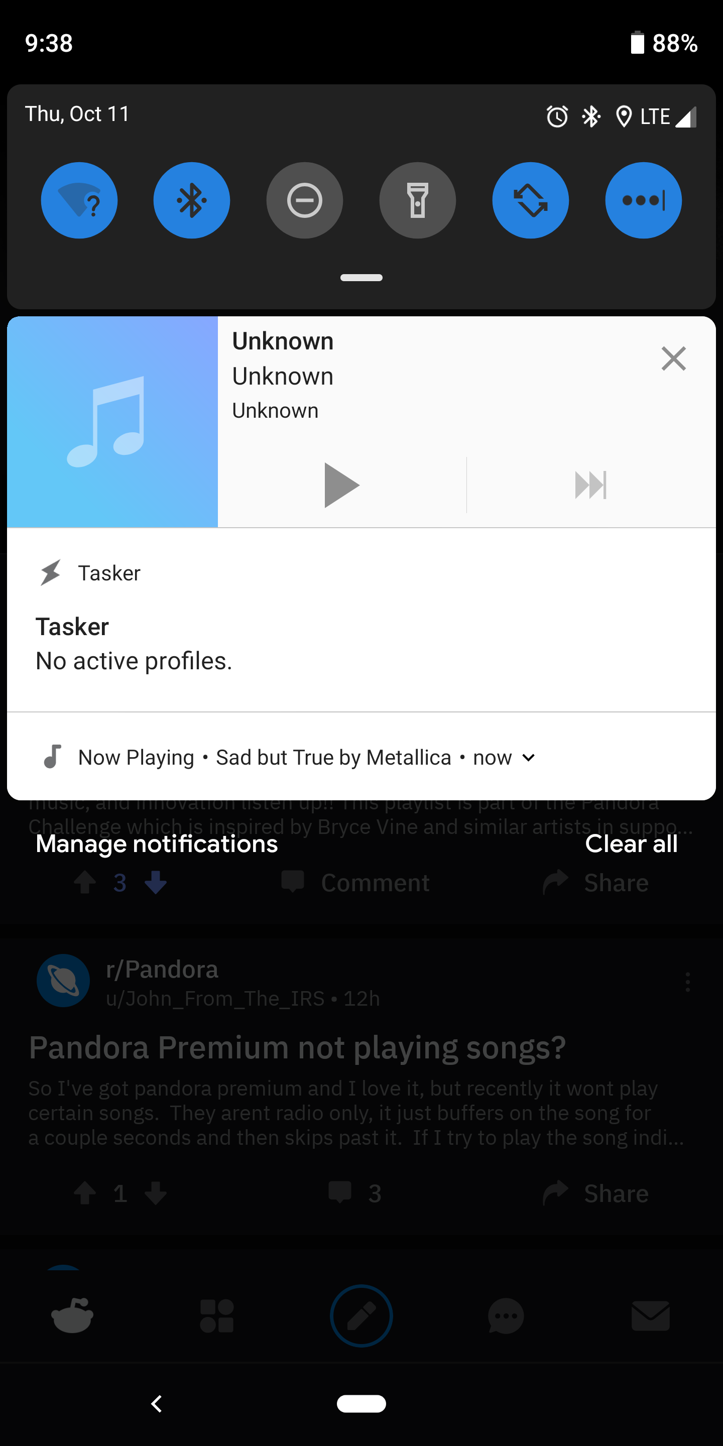 Persistent notification when connected to car via Bluetooth, can't get ... Persistent notification when connected to car via Bluetooth, can't get ...