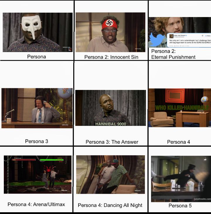 Persona franchise as Eric Andre stills. | Scrolller