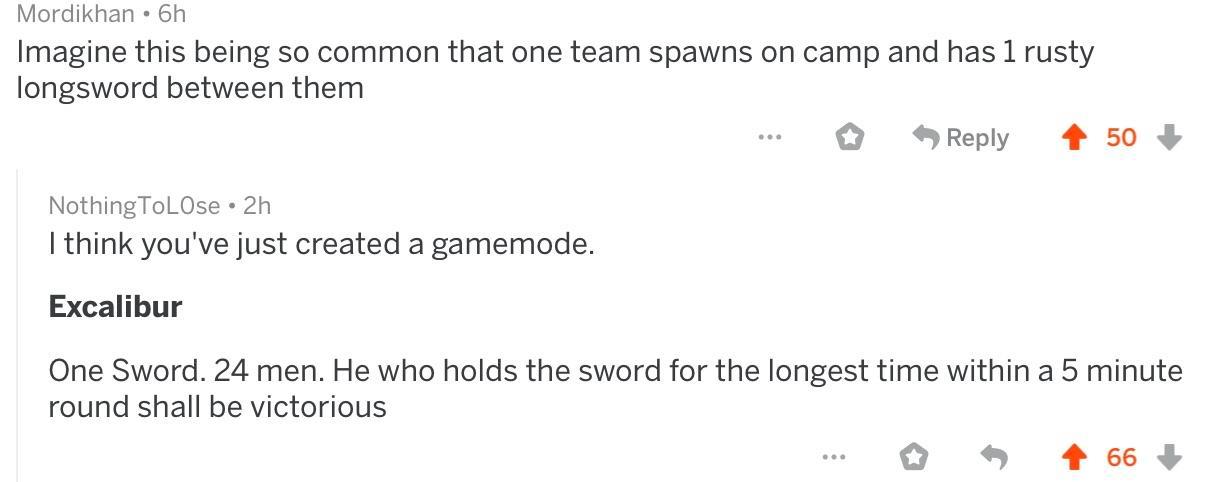 Petition to make an Excalibur gamemode | Scrolller