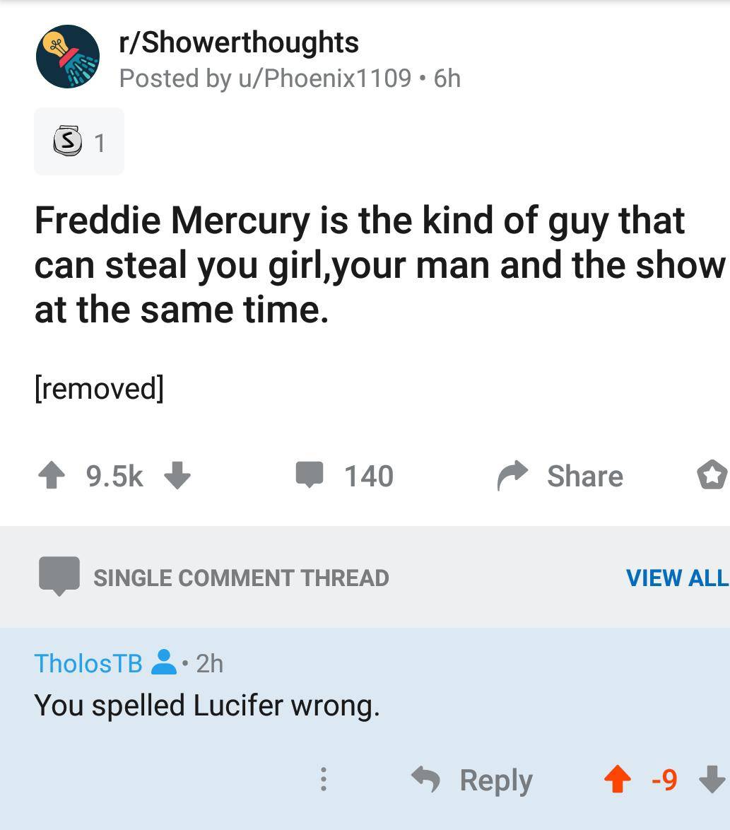 Philistines. I stand by my sacrifice of fake Internet points. | Scrolller