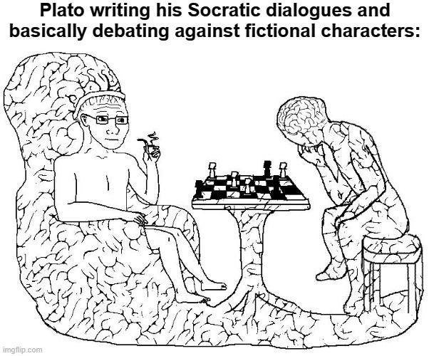 Philosophers commonly describe Plato's actions as a 'big brain move' | Scrolller