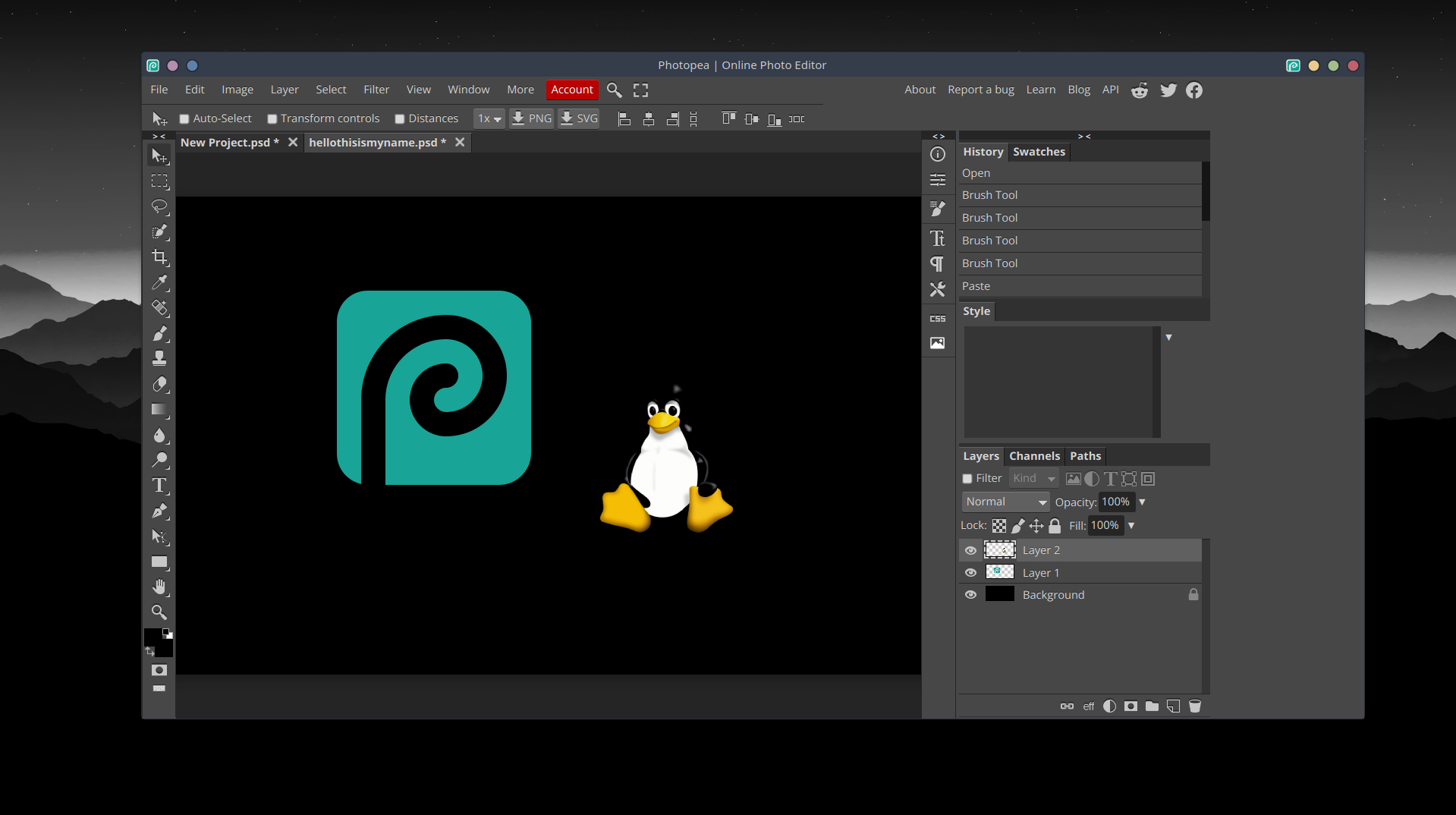 photopea in linux! | Scrolller