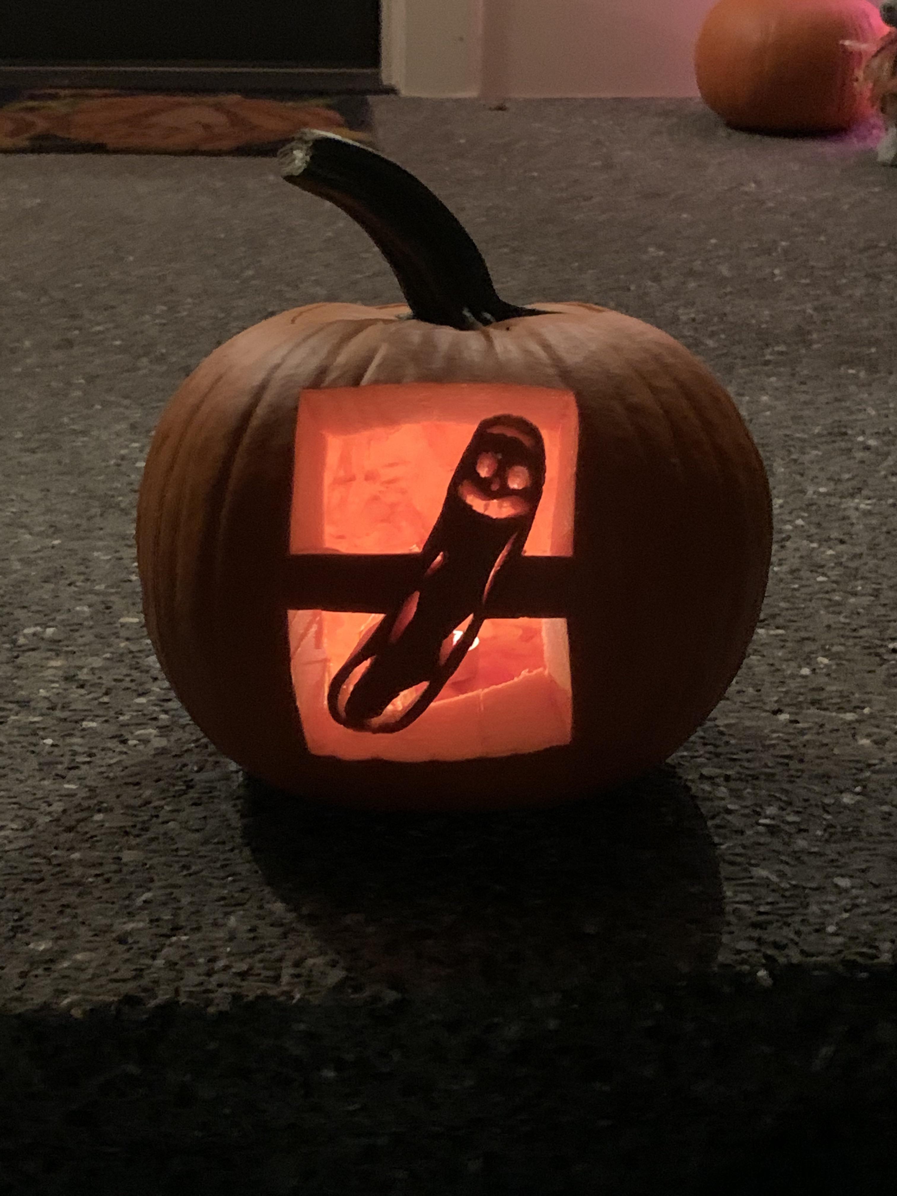 Pickle Rick pumpkin I carved | Scrolller